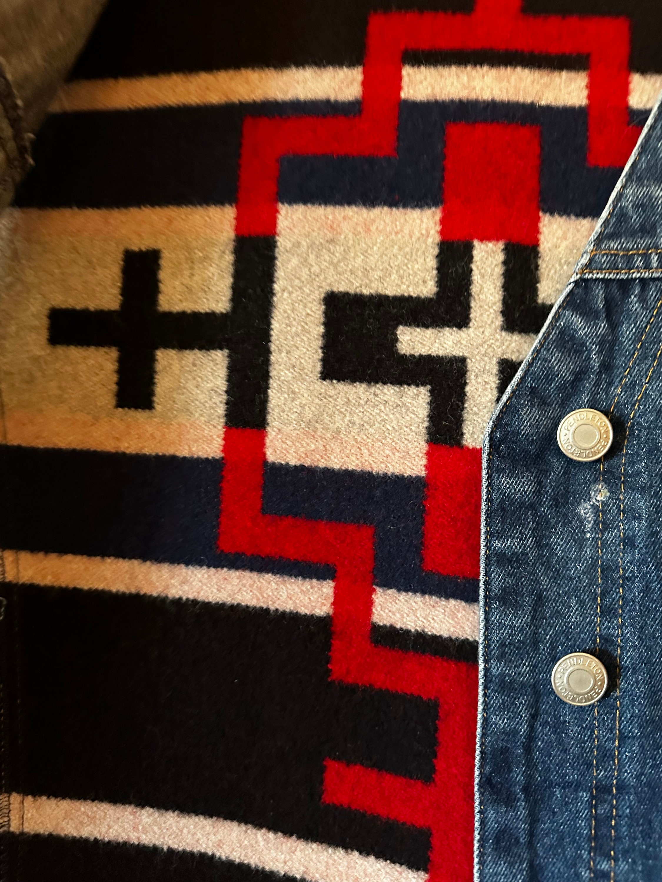 Womens Pendleton Denim Vest - Etsy