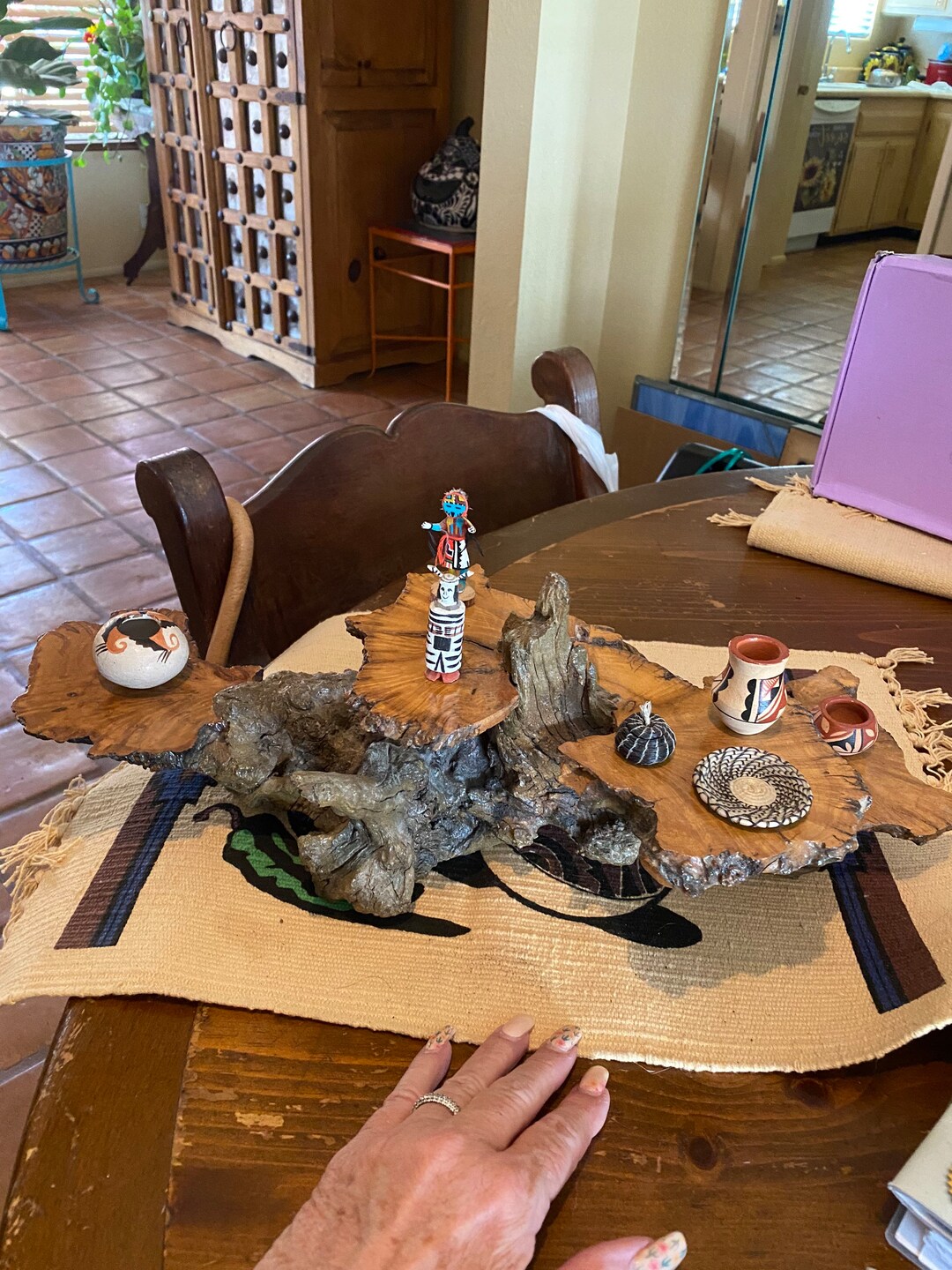 Live Edge Display With Miniatures - Etsy