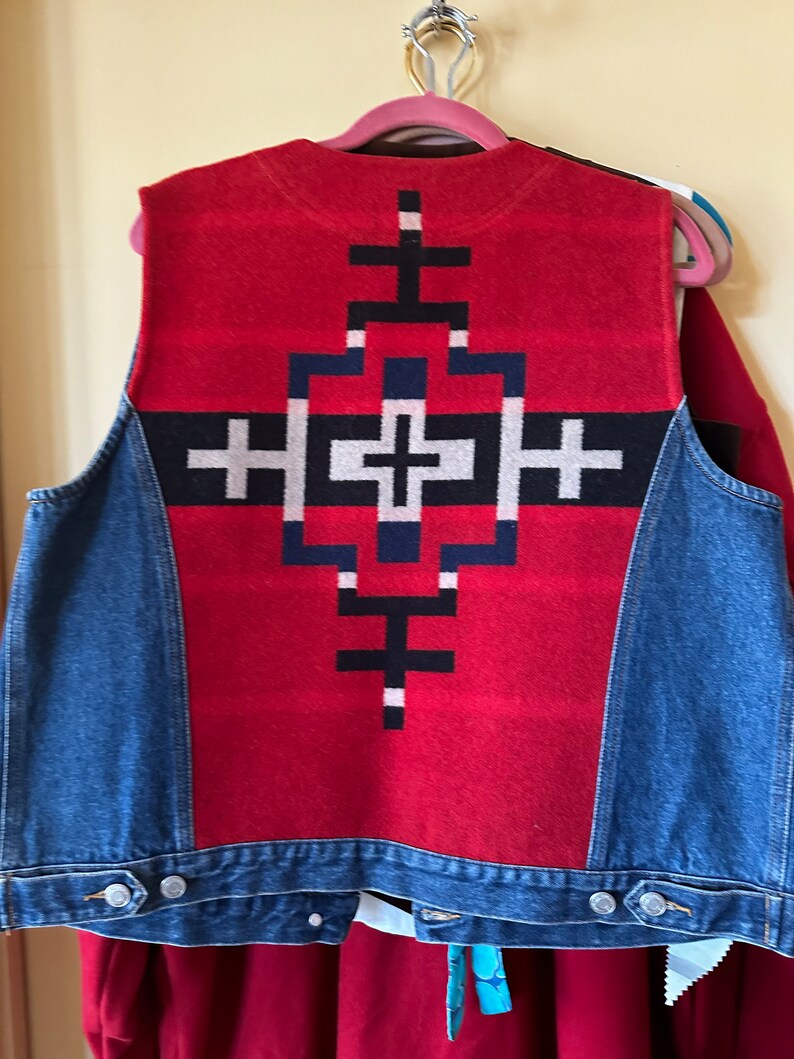 Womens Pendleton Denim Vest - Etsy