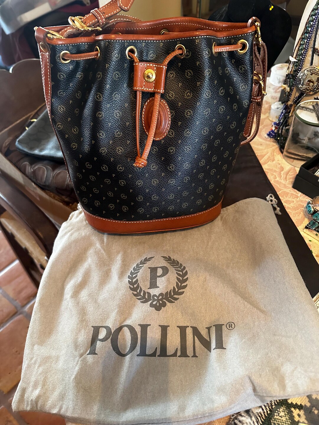 Vintage Pollini Bucket Style Bag - Etsy
