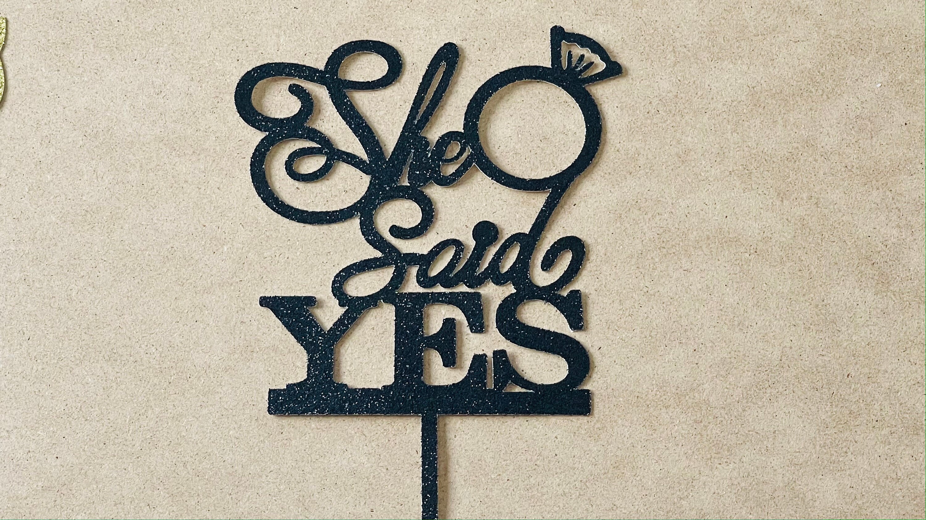 She Said Yes Cake Topper Engagement Cake Topper Custom Cake - Etsy