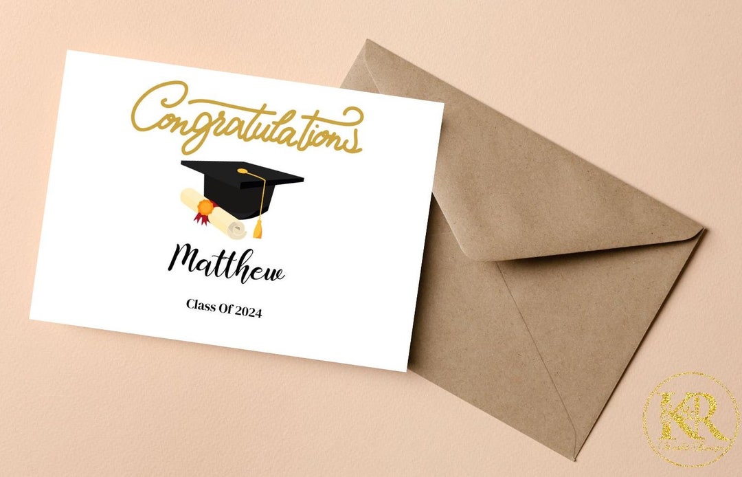 Personalized Graduation Card 2024, Class of 2024 Graduation Card ...