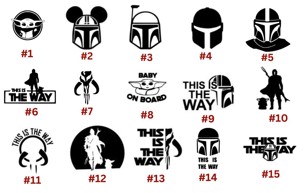 The Mandalorian Stickers the Mandalorian Helmet Decal - Etsy