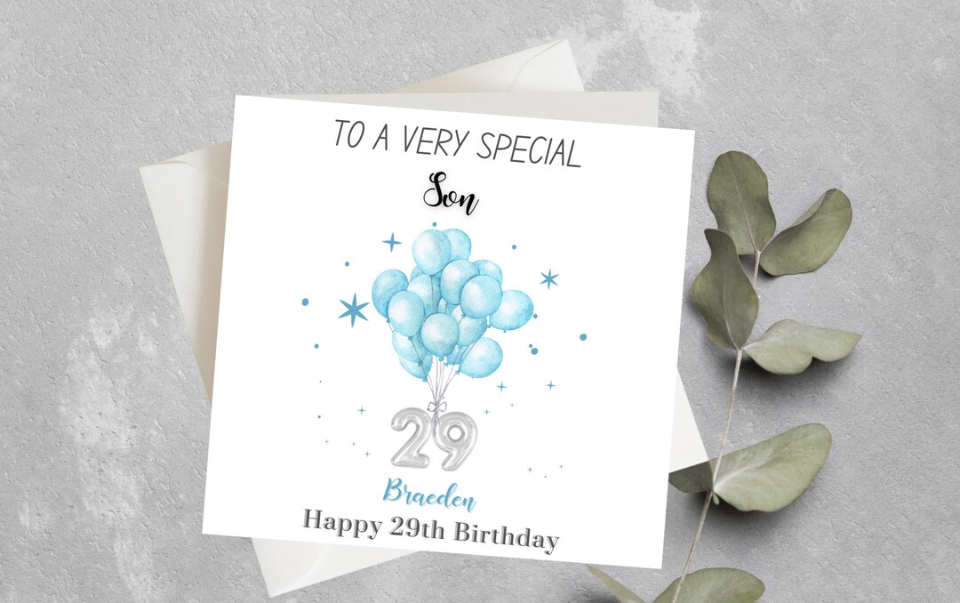 To A Very Special Son Card, Personalized Son Birthday Card, Son ...