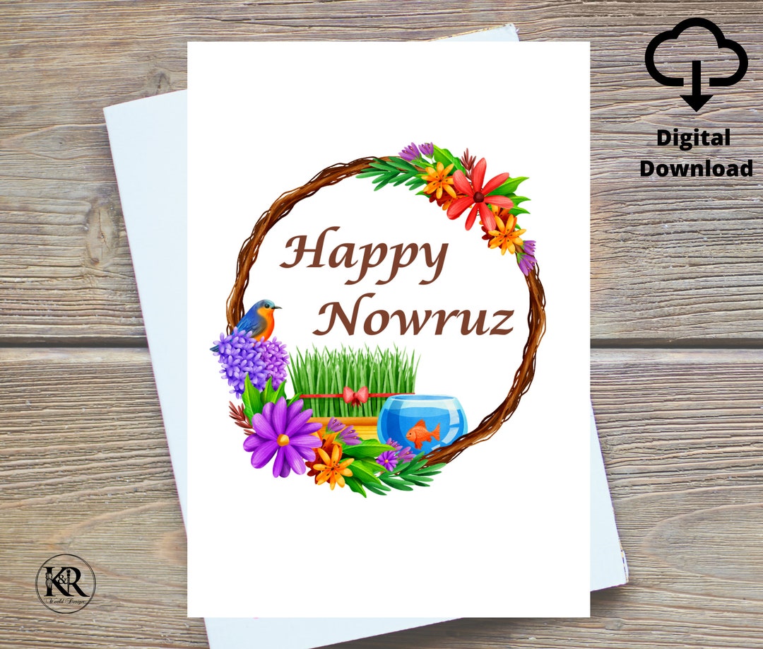 Farsi Persian Norooz Digital Printable Persian New Year Happy Nowruz ...