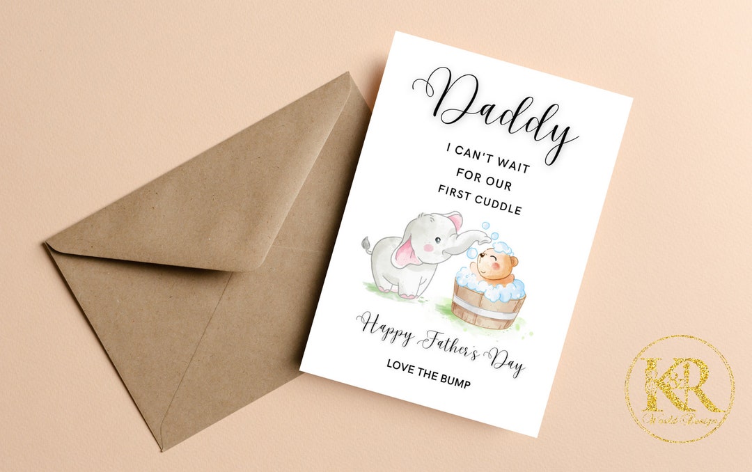 Fathers Day Card From Bump, Dad to Be Card, Card From the Bump, Daddy ...