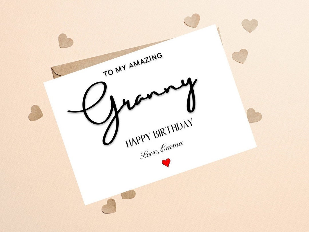 To My Amazing Granny Happy Birthday Card, Personalised Granny Birthday ...