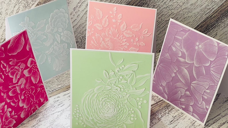 Embossed Note Card Blank 3D Embossed Notecard All Occasions - Etsy