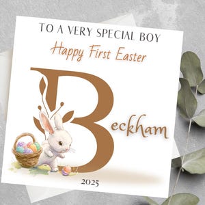 Personalised Great Grandson First Easter Card, Grandson 1st Easter ...