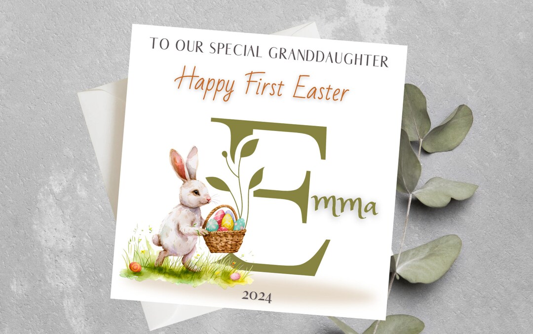 Personalised Granddaughter First Easter Card, Granddaughter 1st Easter ...