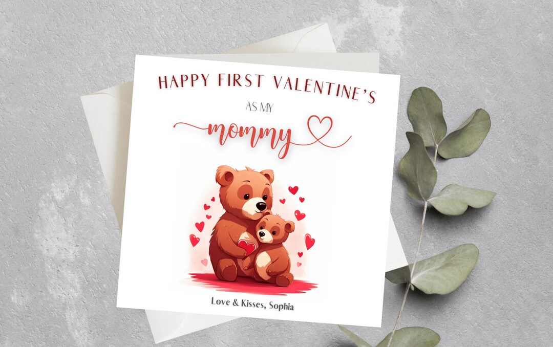 Personalised Mommy 1st Valentine's Day, Happy First Valentine's as My Mommy, 1st Valentine's Day ...