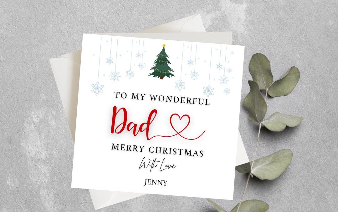 Personalised Christmas Card for Dad, Mom, Parents Christmas Card, to My ...