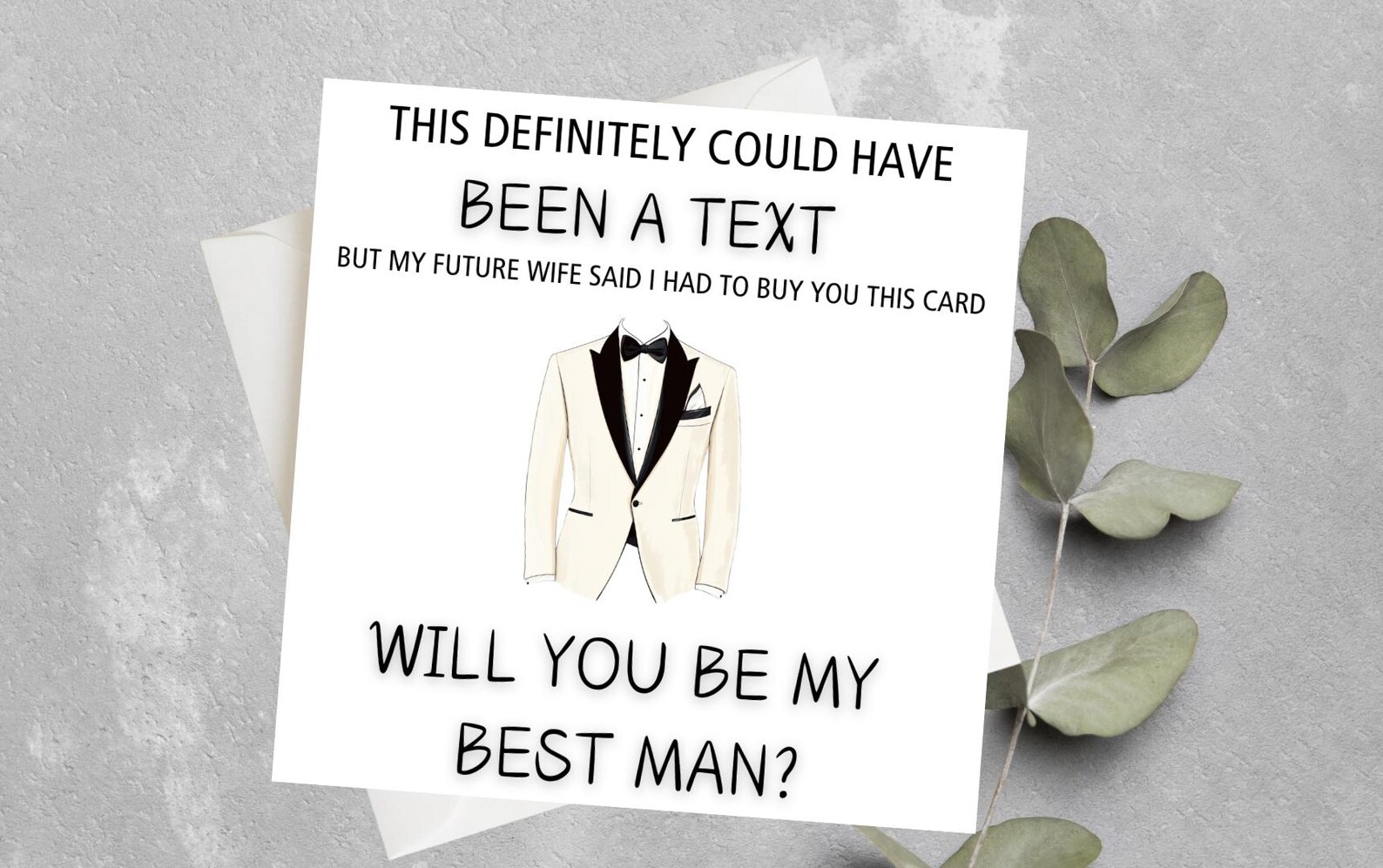 Will You Be My Best Man Card for Brother, Best Man Proposal Card for ...