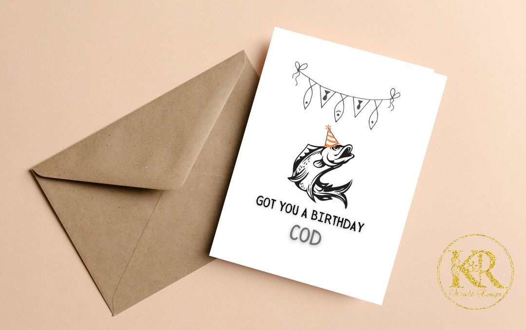 Got You A Birthday Cod Hilarious Birthday Card Pun Birthday Card for ...