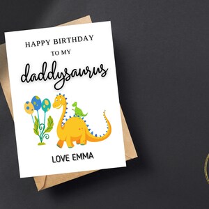 Personalised Birthday Card, Daddy Birthday Card, Happy Birthday Daddy ...