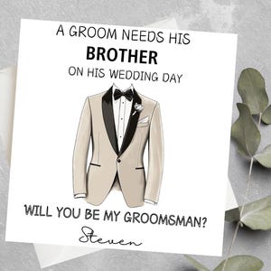 Will You Be My Best Man Card for Brother, Best Friend, Best Man ...