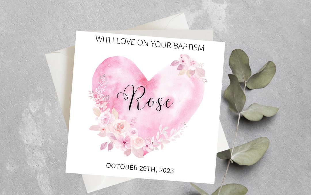 Baptism Card for Goddaughter, Personalised Baptism Card, Baptism Card ...