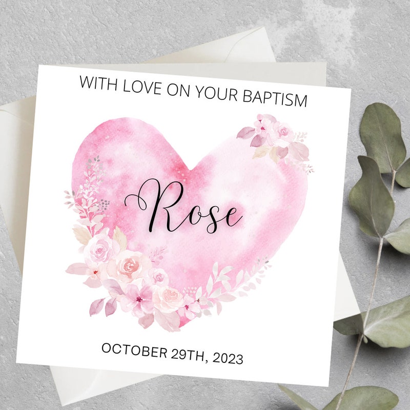 Baptism Card - Etsy