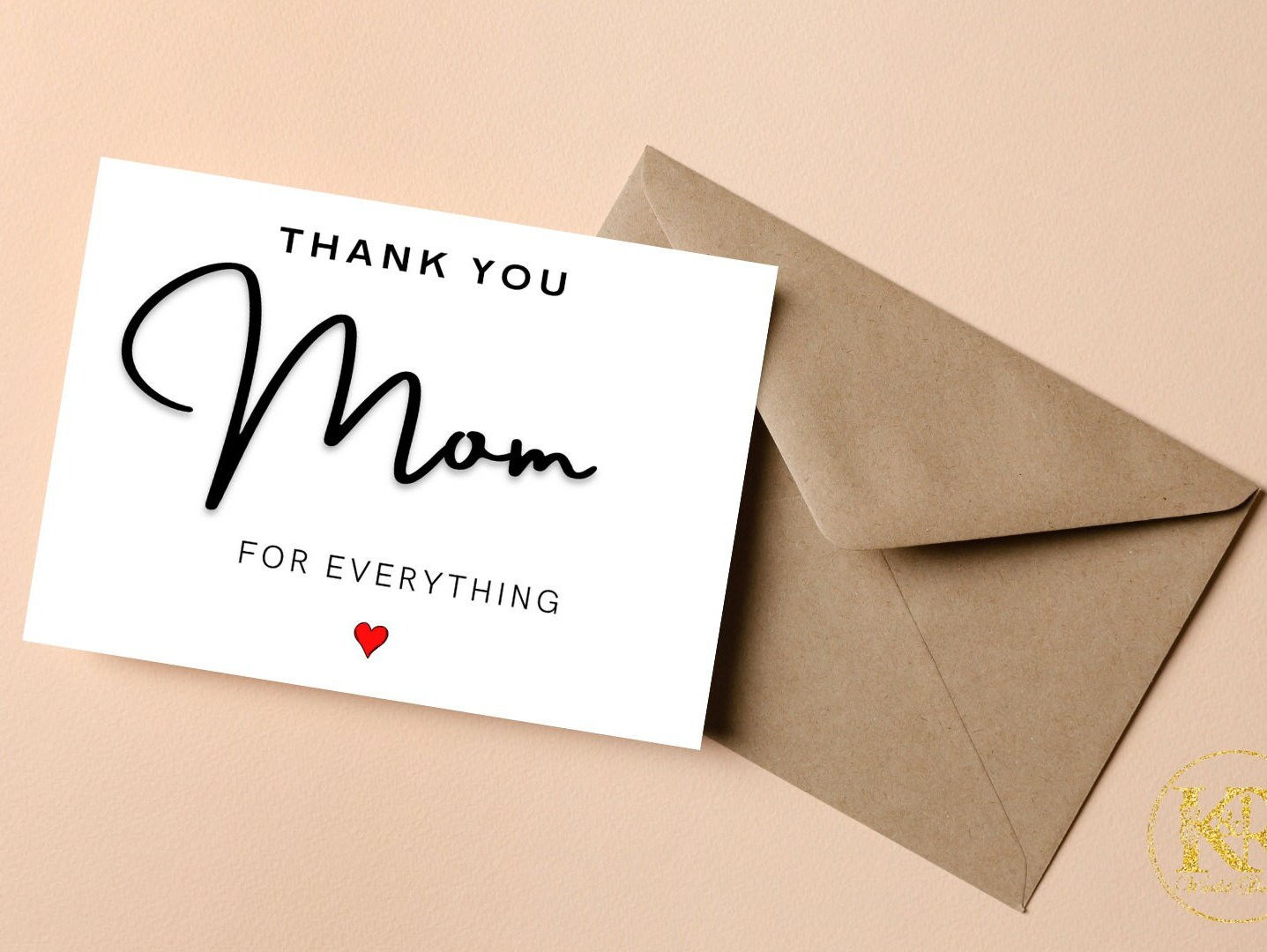 Special Mom Thank You Card, Cute Mothers Day Card, Best Mom Card, Mommy ...