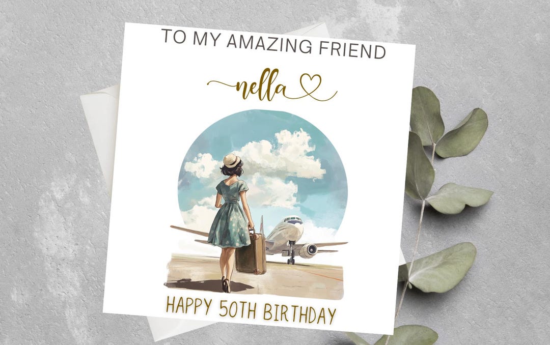 Personalised Birthday Card for Travel Lover, Love to Travel Birthday ...