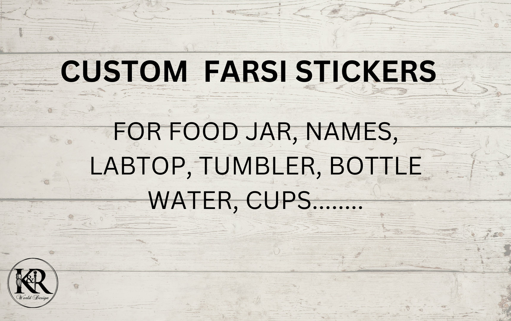 Farsi Stickers, Persian Stickers, Farsi Name Stickers, Name Stickers in ...