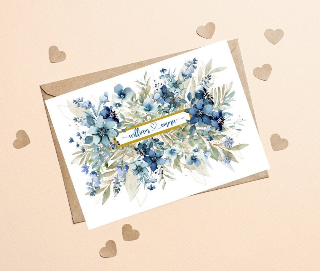 Personalized Wedding Day Card, Couples Names Card, Personalized ...