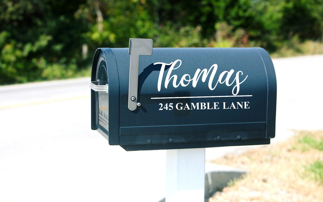 Personalized Mailbox Decal, House Number Decals, Custom Mailbox Sign ...