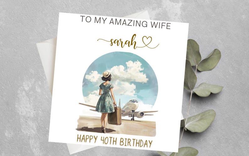 Personalised Birthday Card for Travel Lover, Love to Travel Birthday ...