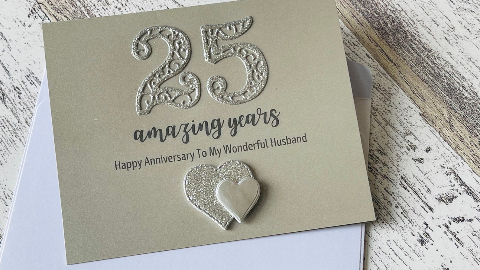 Silver Wedding Anniversary Card Silver Anniversary Card For | Etsy