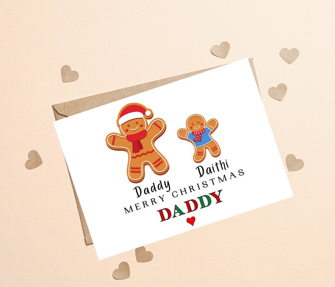 Personalised Daddy Christmas Card, Dad Christmas Card, Christmas Card ...