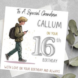 Personalised 14th Birthday Card for Grandson, Son, Godson, 14th ...