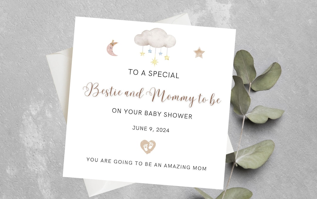 Baby Shower Card, Mommy to Be, Pregnancy Congratulations Card for ...