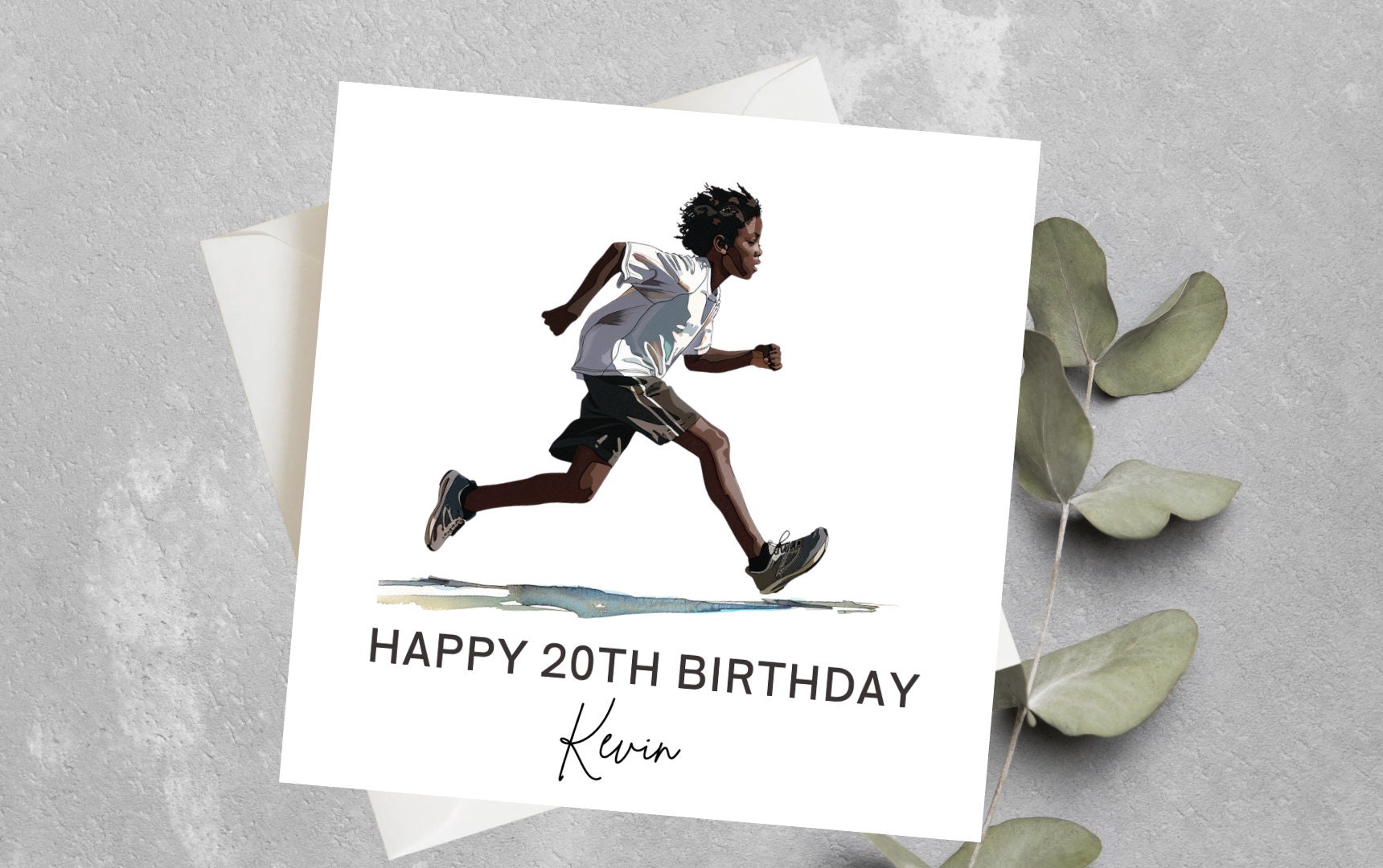 Runner Birthday Card for Female, Male, Personalised Female Runner ...