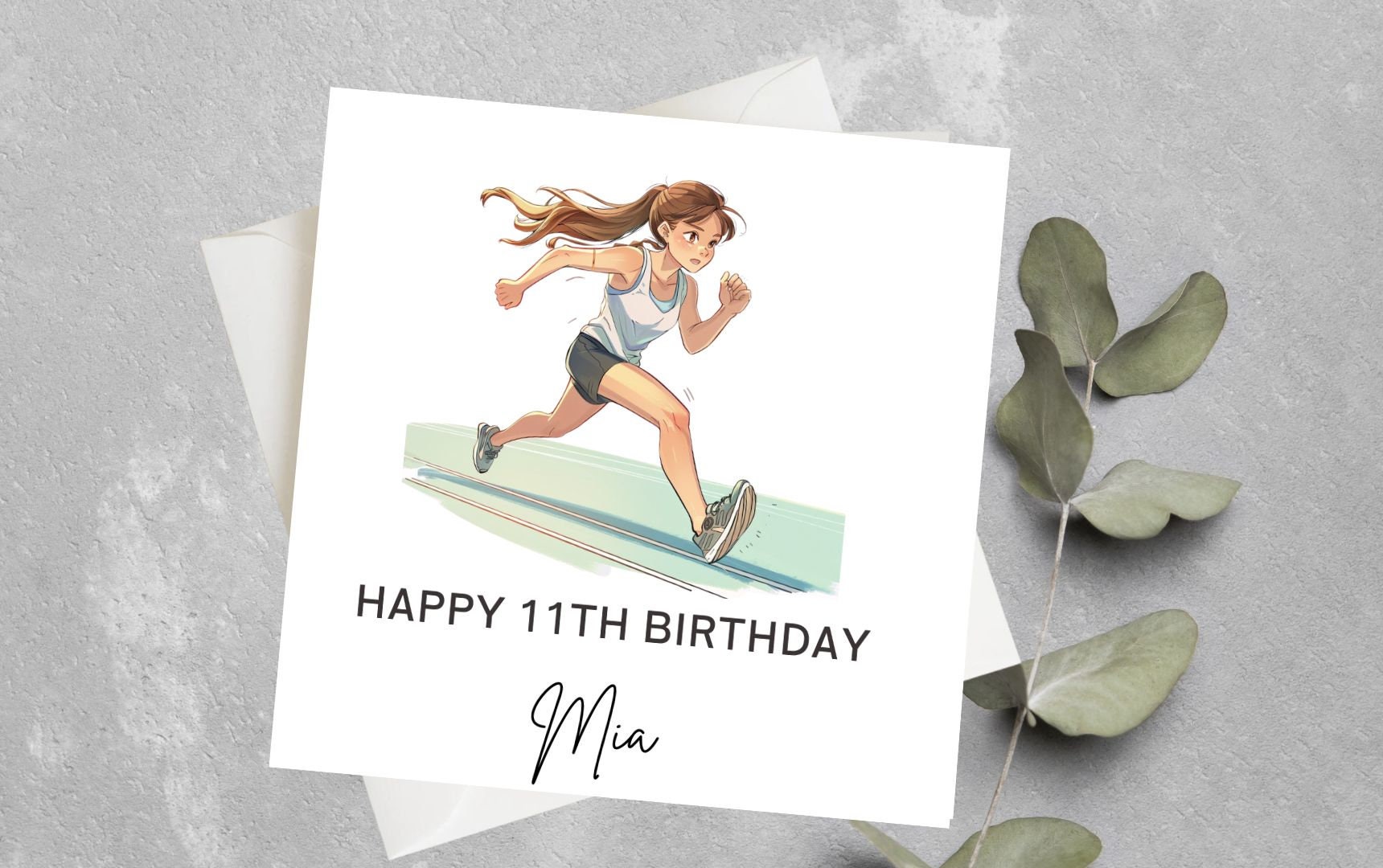 Runner Birthday Card for Female, Male, Personalised Female Runner ...