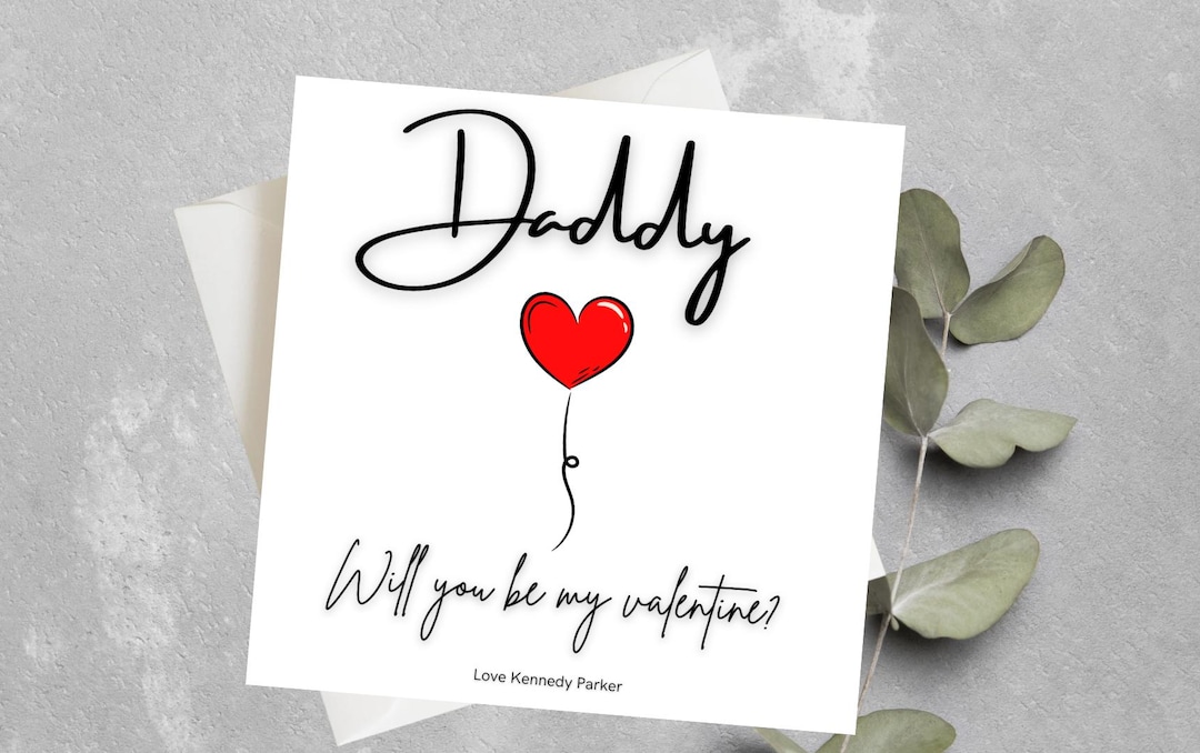 Daddy Valentines Day Card From Baby, Personalised Daddy Card From Baby ...