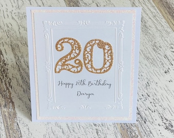 Personalized 20th Birthday Card for Girl Daughter 20th - Etsy