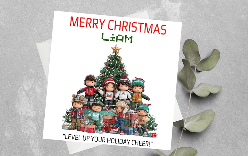 Personalized Roblox Christmas Cards, Roblox Christmas Card Kids, Roblox ...