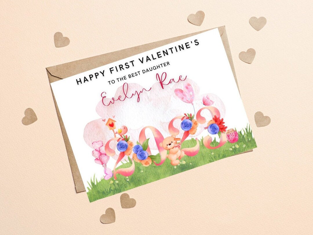 1st Valentines Card Daughter, Daughter First Valelentines Day Card ...