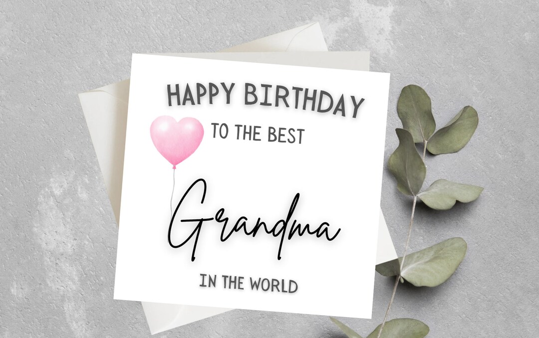 Personalised Grandma Birthday Card Grandma Birthday T Etsy