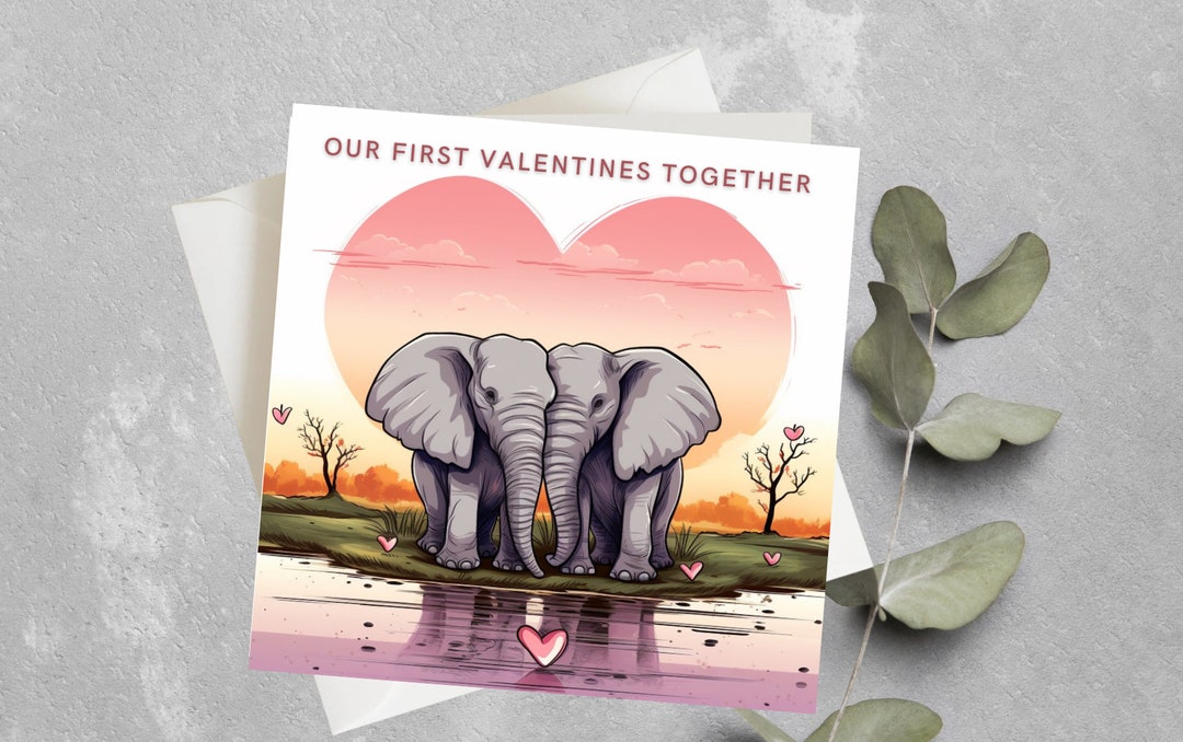 First Valentines Day Card for Boyfriend, Girlfriend Valentines Day Card ...