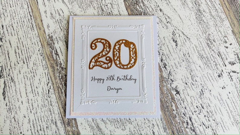 Personalized 20th Birthday Card for Girl Daughter 20th - Etsy