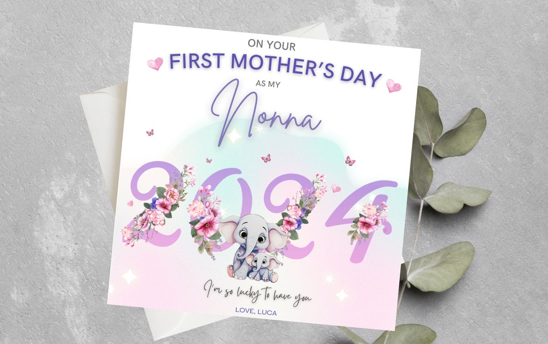 Personalised First Mother's Day Card For, Nonna, Grandma, Nanny, 1st ...