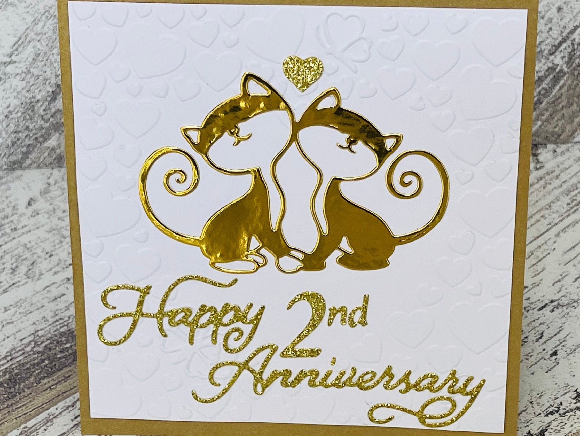 2nd Wedding Anniversary Card for Couple Second Wedding - Etsy