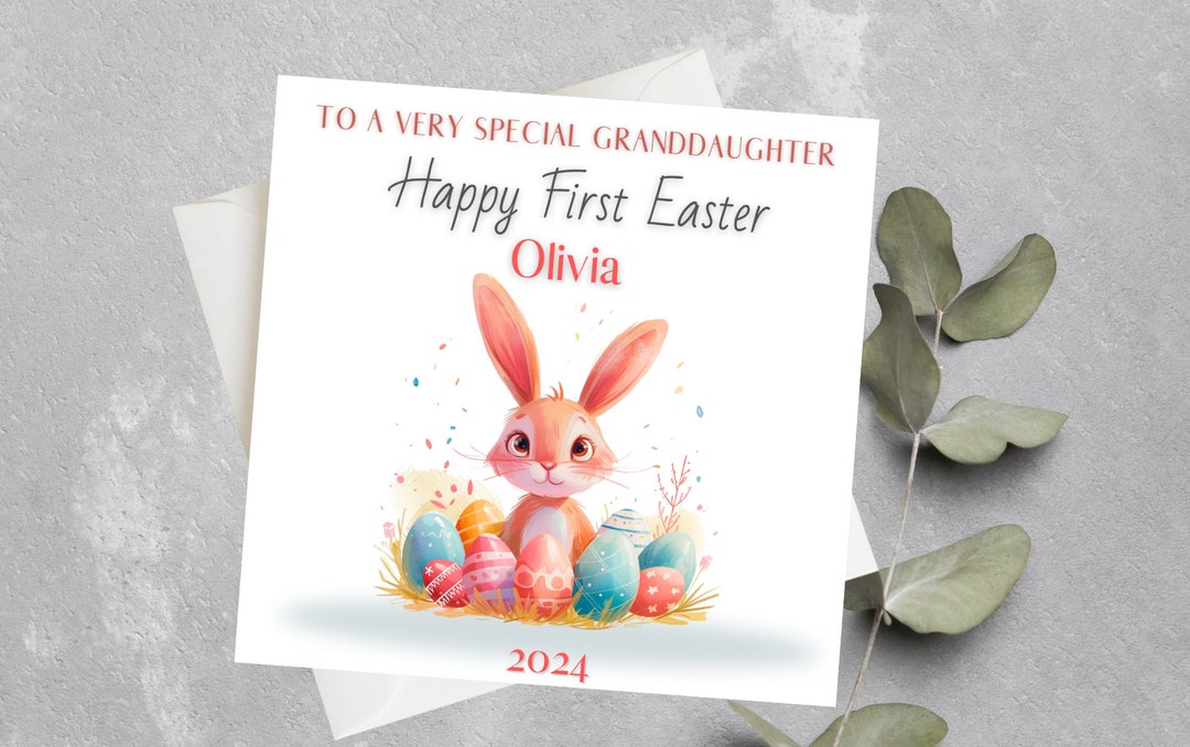 Personalised Granddaughter First Easter Card, Granddaughter 1st Easter ...