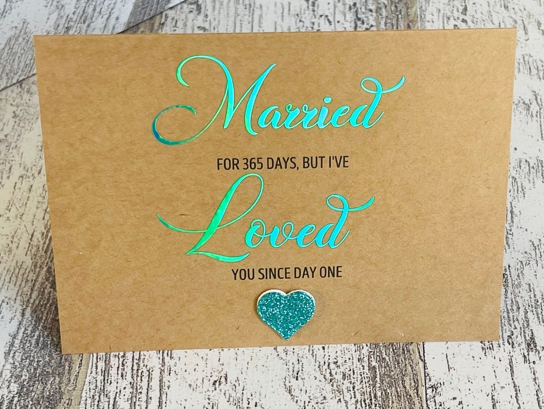 1st Anniversary Card for Her, 1 Year Anniversary Card, 365 Days ...