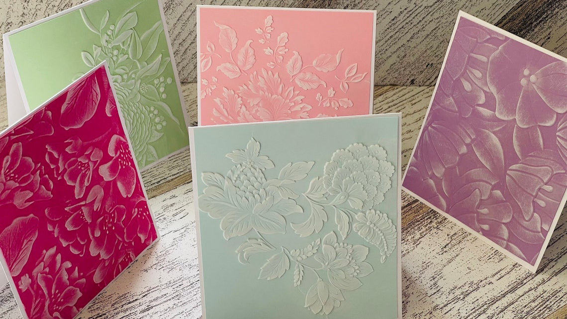 Embossed Note Card Blank 3D Embossed Notecard All Occasions - Etsy