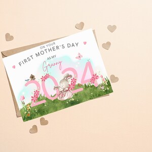 First Mothers Day as My Grandma, Granny Card , Grandma 1st Mother's Day ...