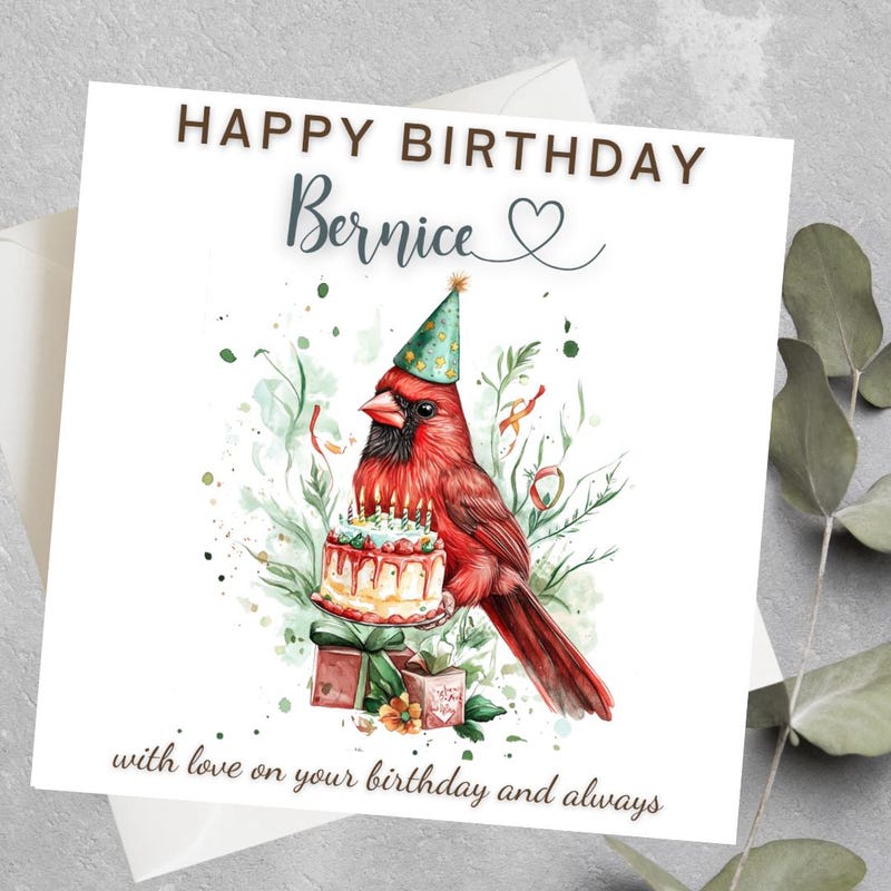 Bird Birthday Card - Etsy