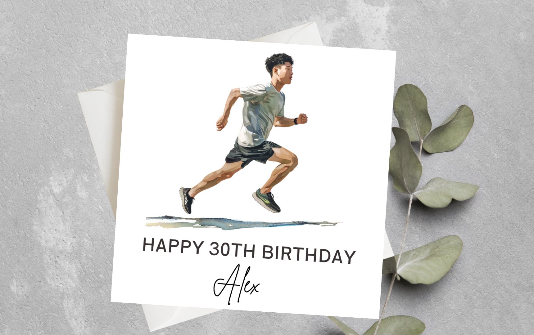 Runner Birthday Card for Female, Male, Personalised Female Runner ...