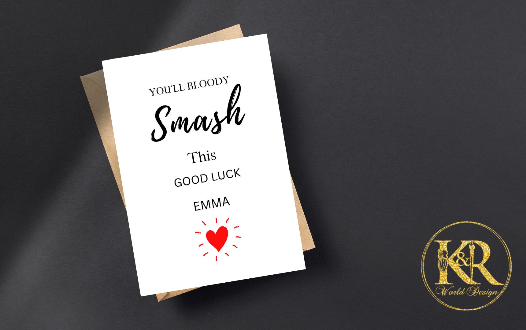 Good Luck Card, You Can Do It Card, New Job Good Luck Card, Well Done ...